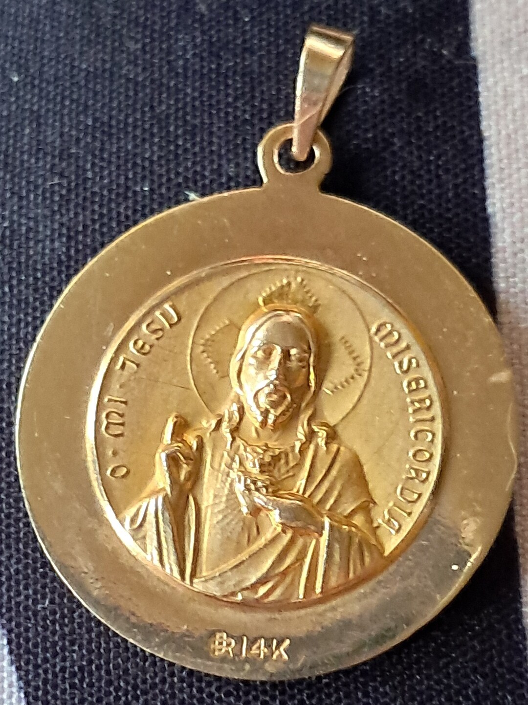 14k Religious Reversible Scapula Pendent With Bale - Etsy