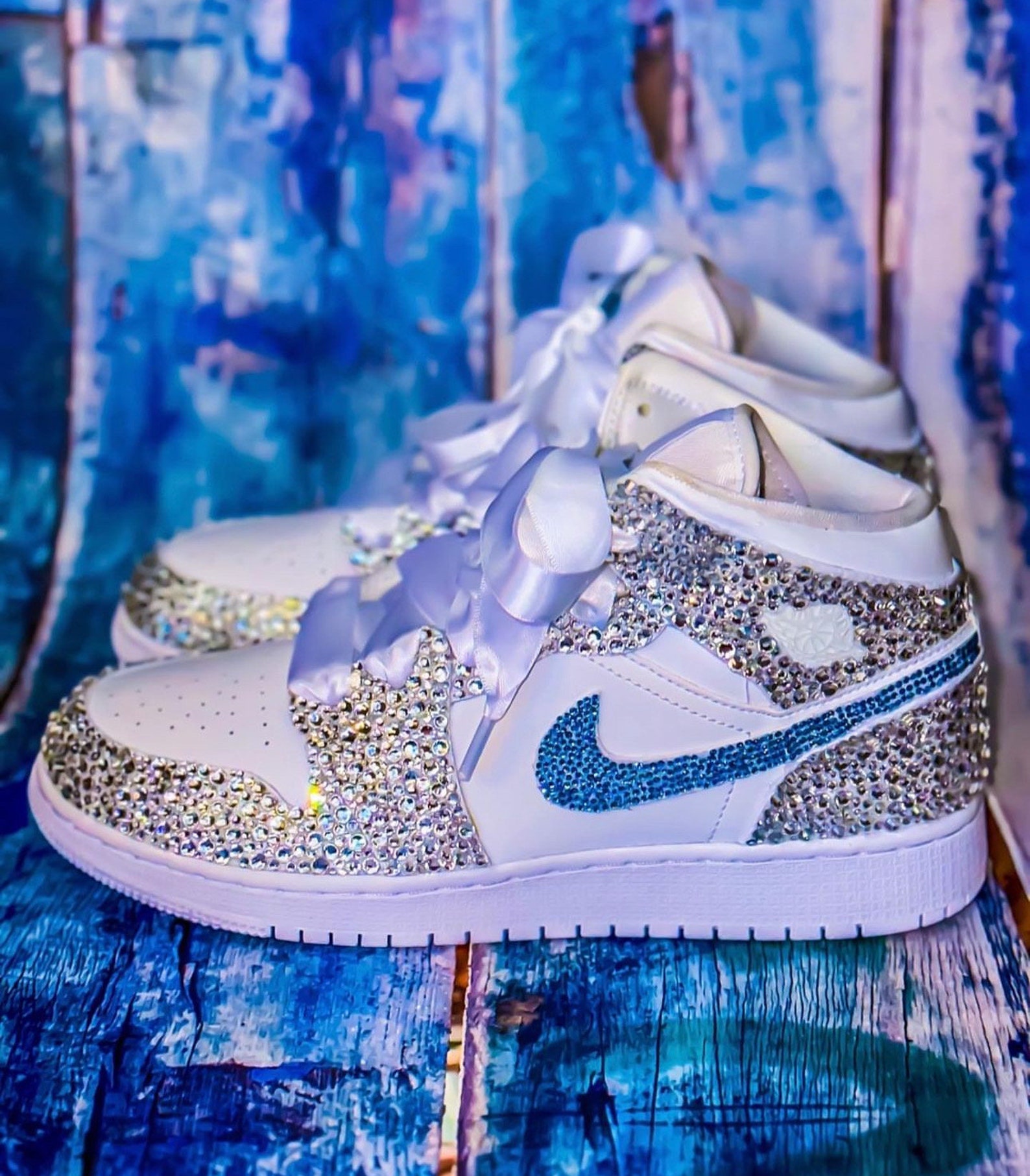 Blinged Out Jordan 1s Quinceañera, Wedding, Bridal Shower, Baby Shower ...