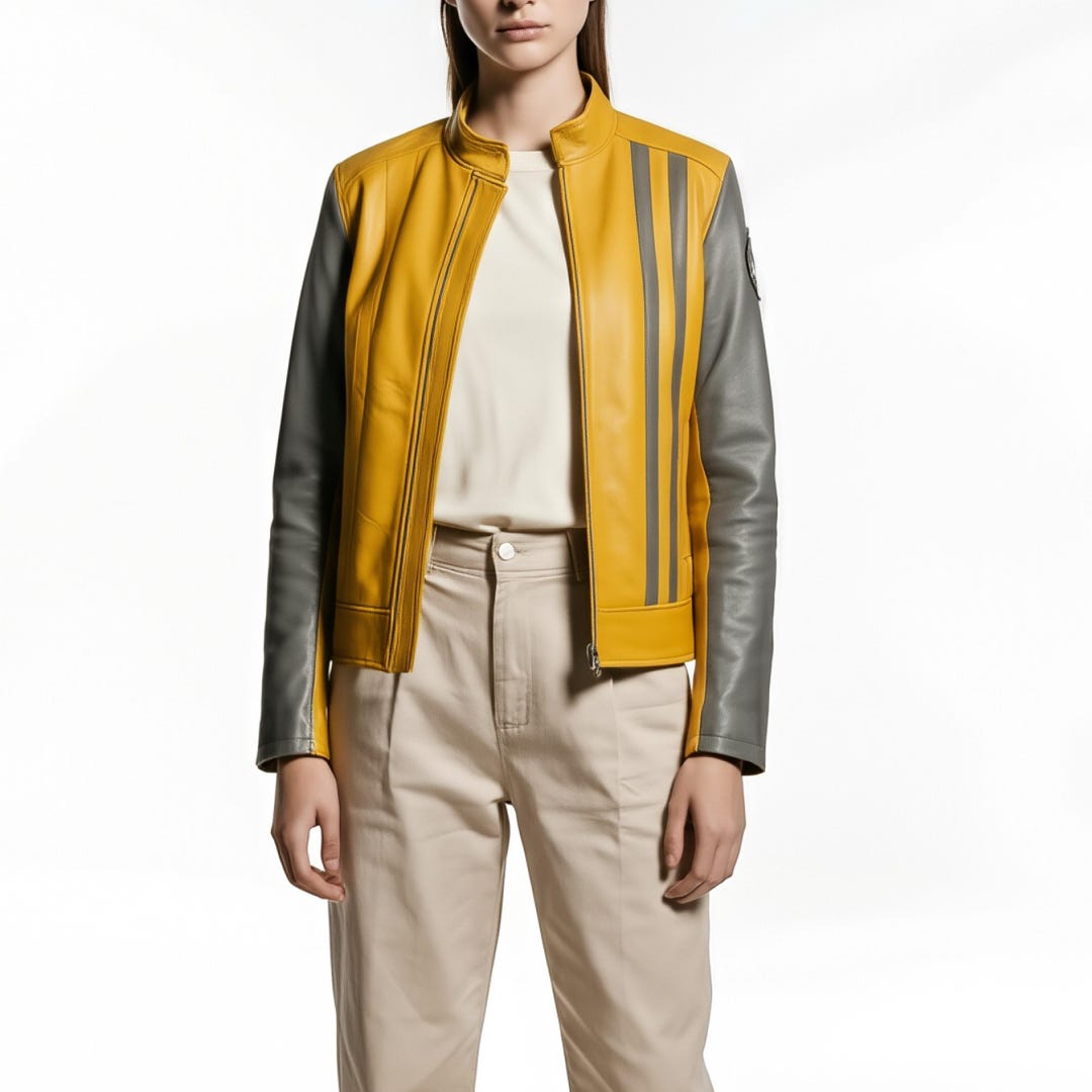 Ryder Yellow Cosplay Jacket - Arc Raider Leather Costume Jacket ...