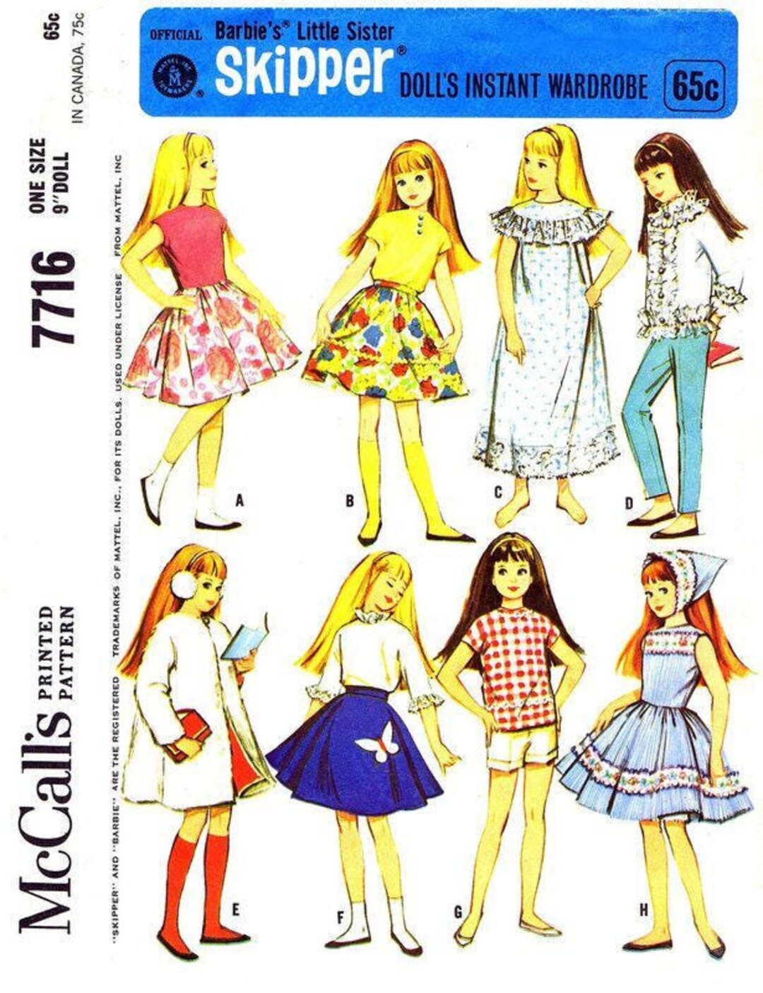 Doll Clothing Pattern in PDF English Vintage Fits 9 Inch Doll MC Callin ...