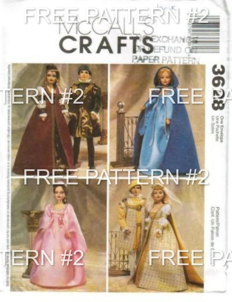 APF 67 Baarbie Dress Pattern in PDF ENGLISH Instructions Baarbie Hat ...