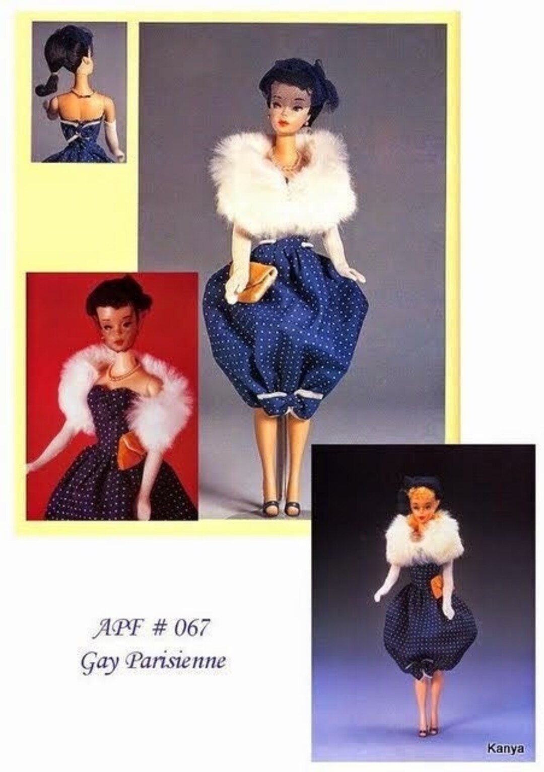 APF 67 Doll Dress Pattern in PDF ENGLISH Instructions Doll Hat Pattern ...