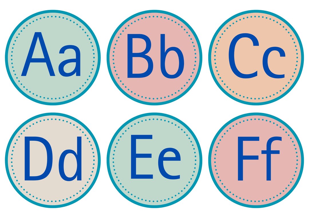 Back to School Alphabet Png, Alphabet Classroom Decor Printable Set for ...