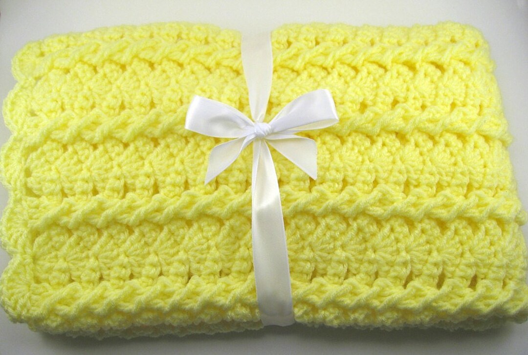PDF Pattern Crocheted Baby Afghan, LEMON TWIST Baby Afghan Blanket ...