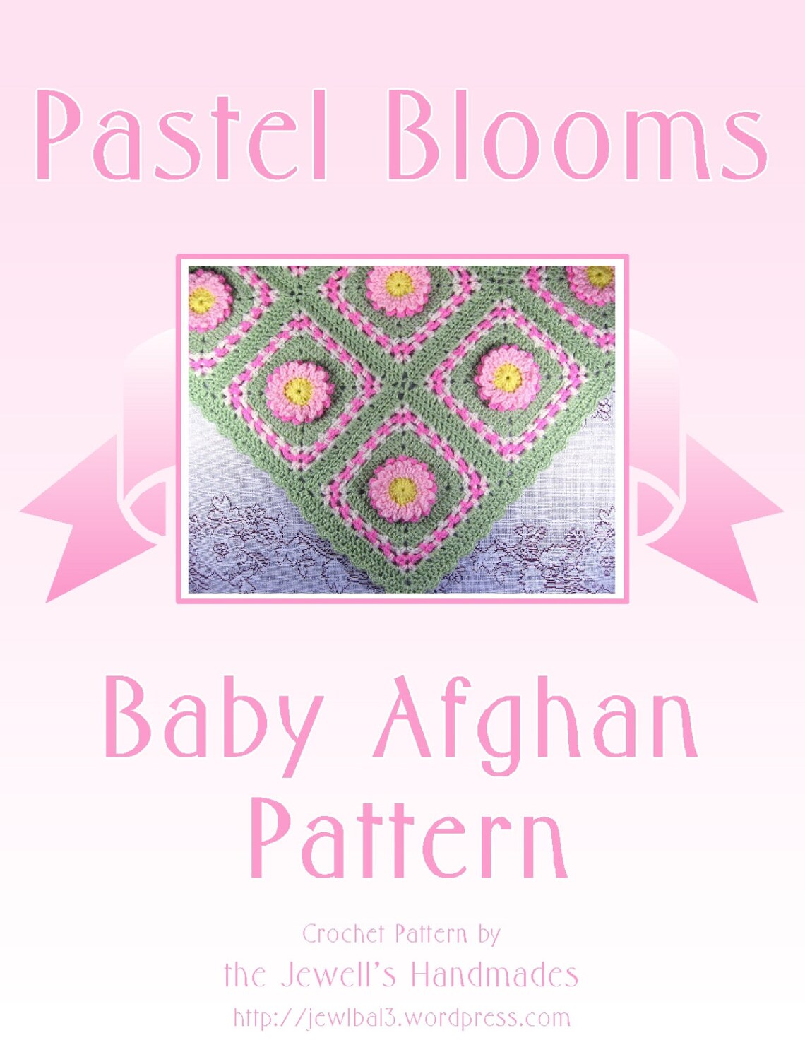 PDF Pattern Crocheted Baby Afghan, PASTEL BLOOMS Baby Afghan Blanket ...