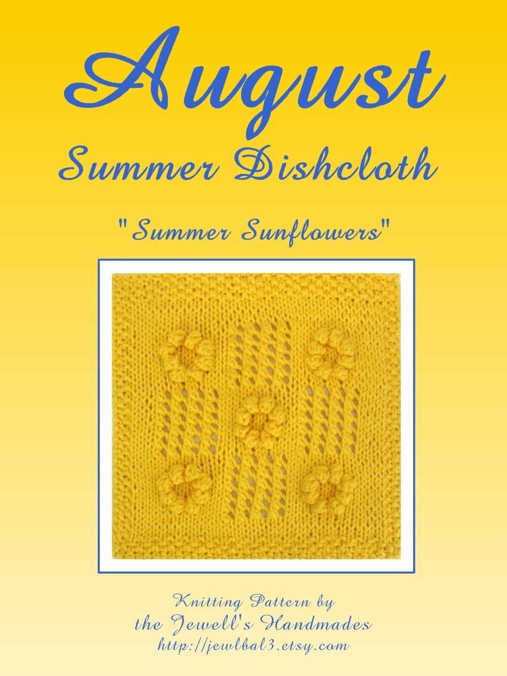 PDF August's Summer Sunflowers Cloth Pattern From Our - Etsy