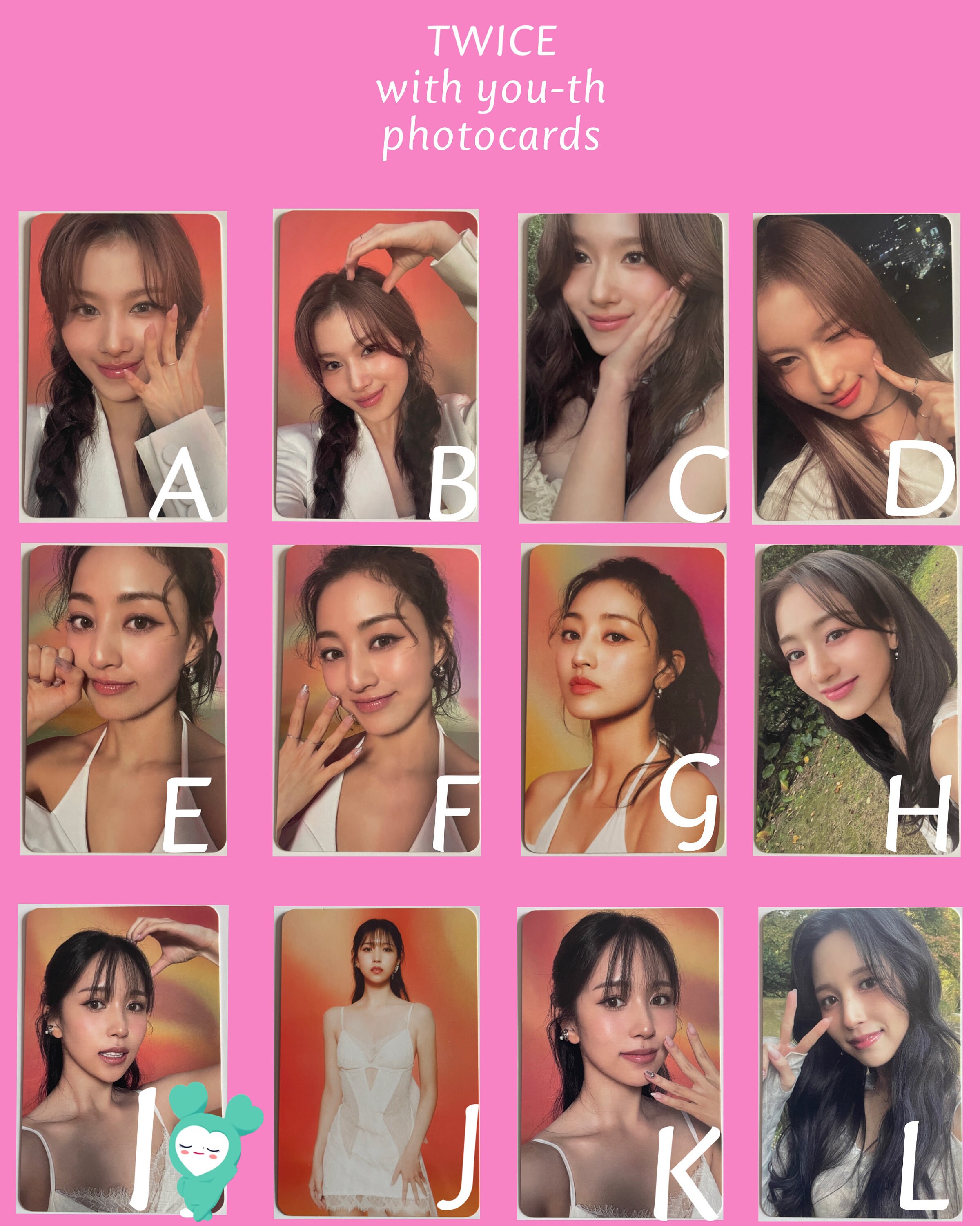Official Twice With You-th Photocards Kpop - Nayeon Jeongyeon Momo Sana Jihyo Mina Dahyun ...