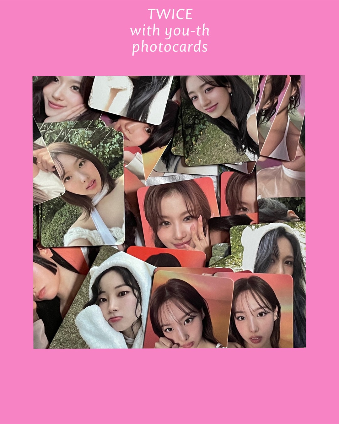Official Twice With You-th Photocards Kpop - Nayeon Jeongyeon Momo Sana Jihyo Mina Dahyun ...