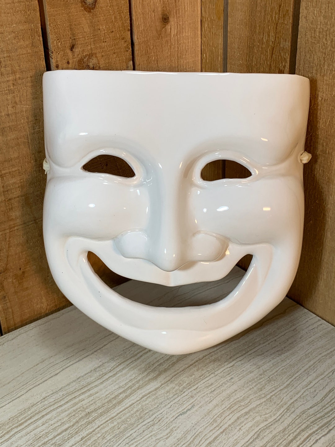 Mardi Gras Style Mask Ceramic Happy Face Collector Decor Wall Hanging ...