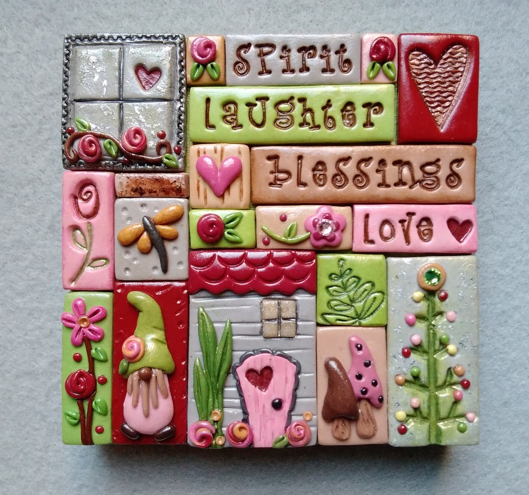Life Messages Mosaic Wall Art Inspiration Tile in Polymer Clay - Etsy