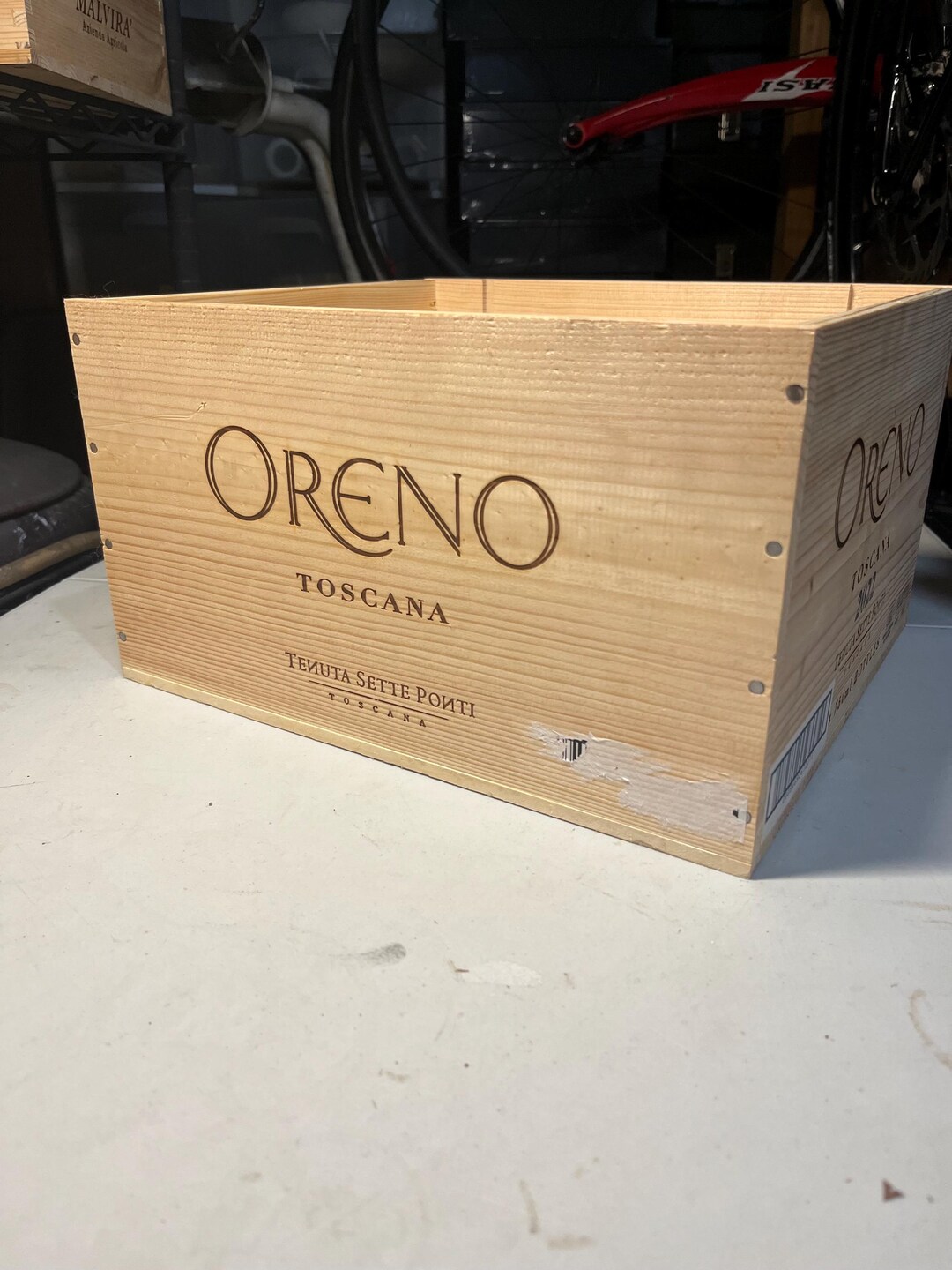 Genuine Wine Crate Small Wooden Box Rustic Decor Wood Bin Storage ...