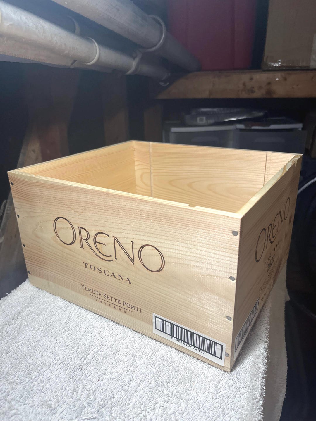 Genuine Wine Crate Small Wooden Box Rustic Decor Wood Bin Storage ...