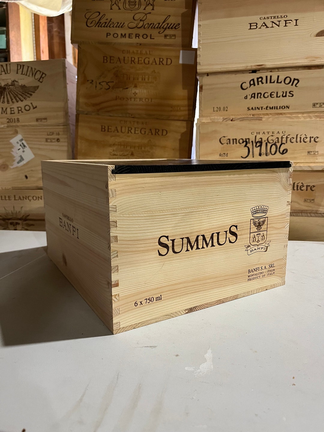 Banfi “summus” Super Tuscan Italy 11x13.5x7.5 - Genuine Wood Wine Bottle Crate Box - Etsy