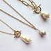 Gold Silver Paper Clip Chain Necklace With Baroque Pearl and Toggle ...