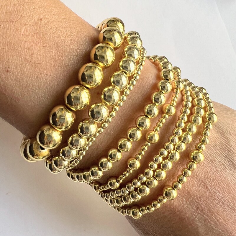 Gold Bead Bracelet - Etsy