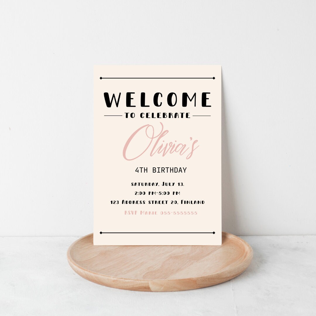 Welcome to Celebrate Card, Birthday Invite, Kids Party Invite ...
