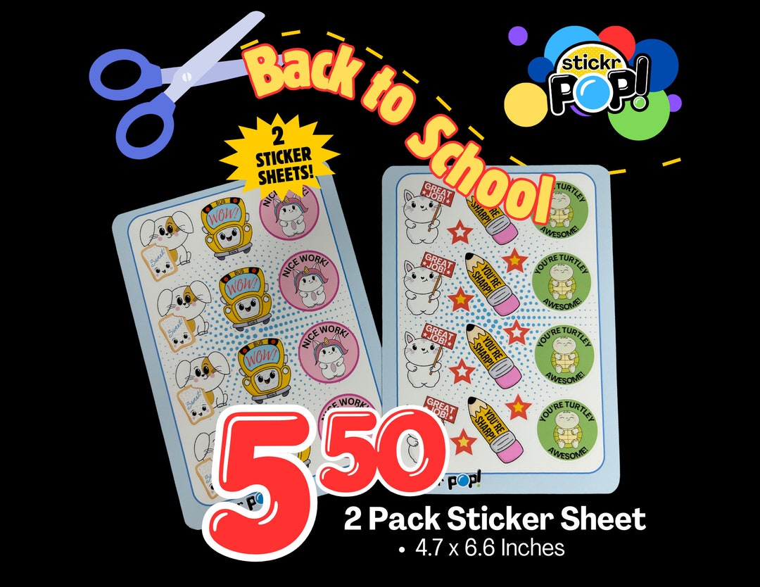 Student Appreciation Sticker Sheets 2 Pack, Teacher, School, Grades ...