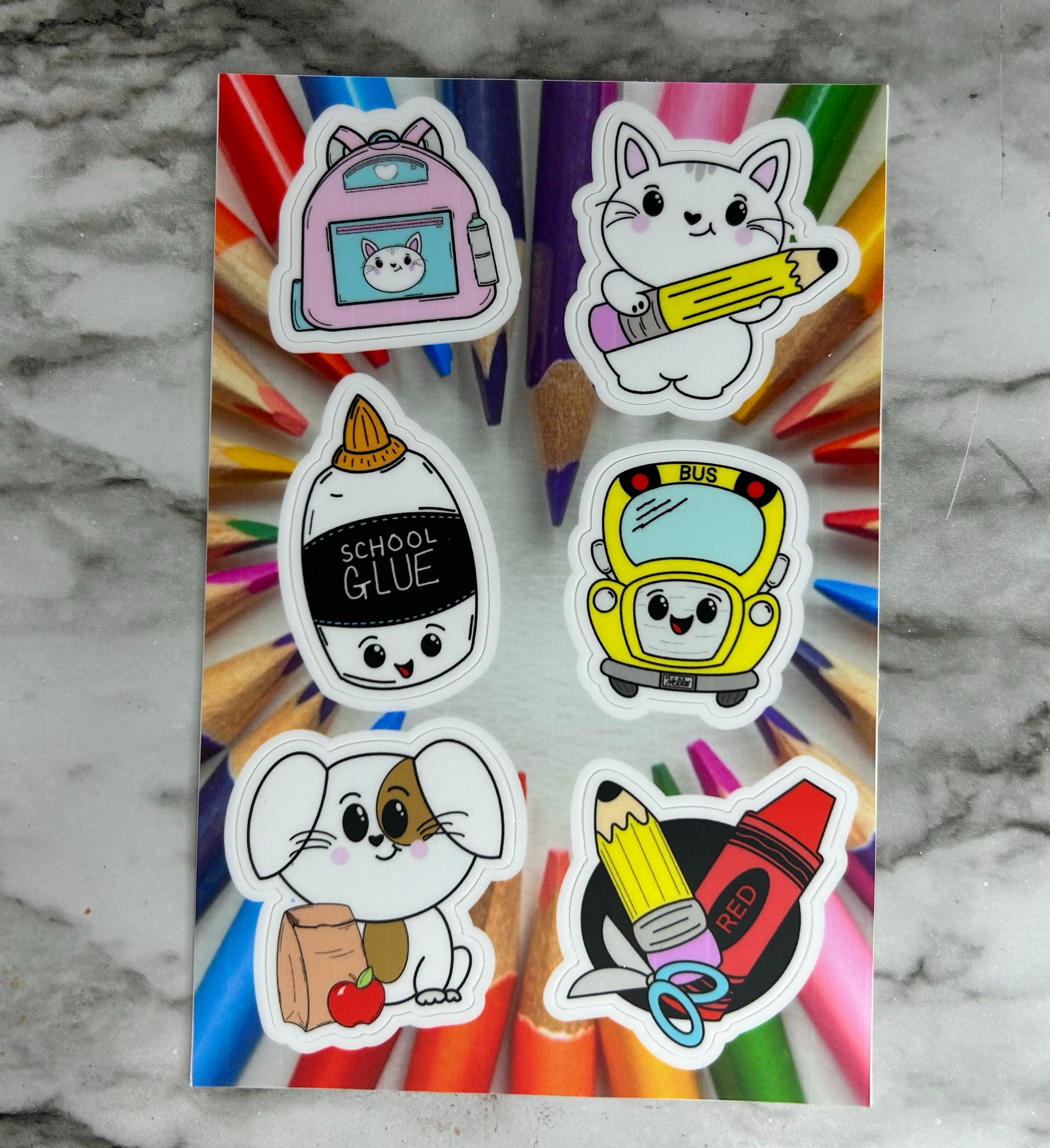 Back to School Premium Sticker Sheet, Teachers, Students, Hand Drawn ...