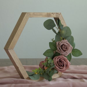 Wooden Hexagon Wedding & Event Centerpieces | Floral Light up ...