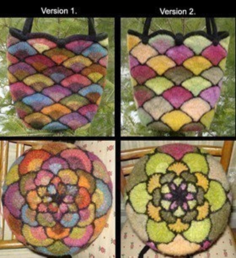 Felted Stained Glass Fan Bag Pattern knit - Etsy