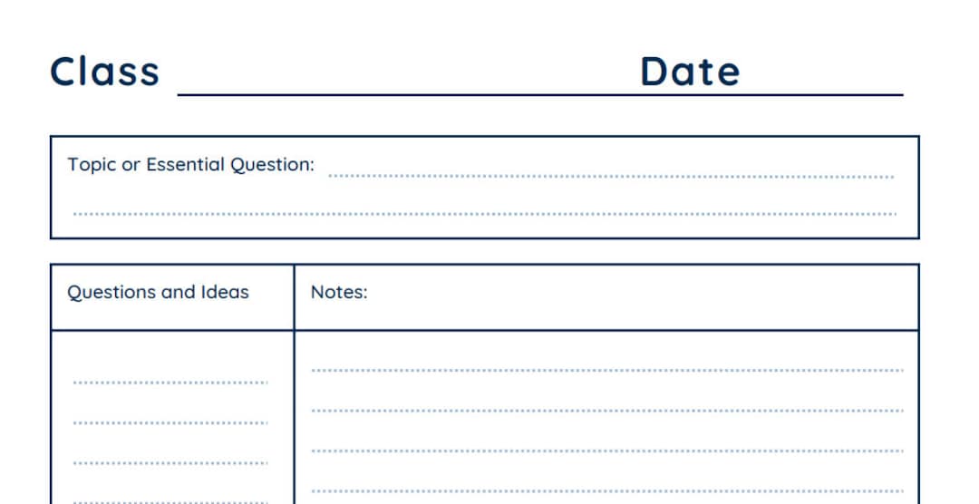 Digital Note Taking Template - Etsy