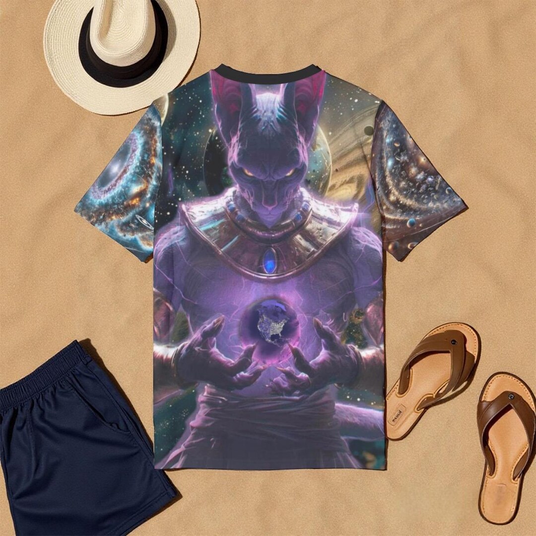 Beerus-realistic-cotton-all-over Print Men's O-neck T-shirt - Etsy