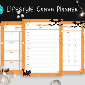 Reflection & Plan CANVA Template Setreflection Plannercanva Templatecanva Plannerdigital ...