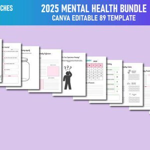 2025 Mental Health Bundle Canva2025 Mental Health Plannercanva ...