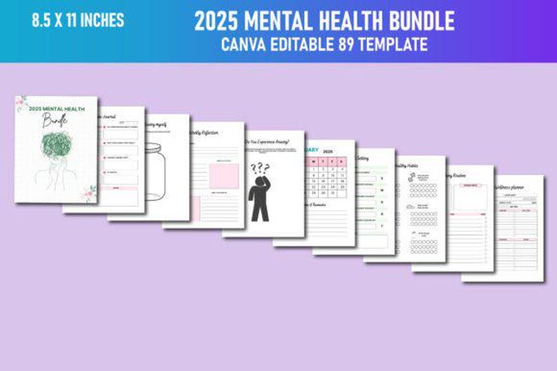 2025 Mental Health Bundle Canva2025 Mental Health Plannercanva ...