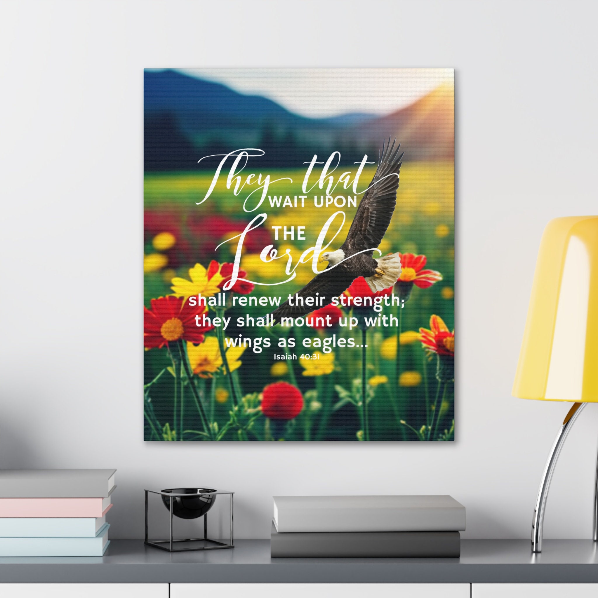 Isaiah 40:31 Wings as Eagles Scripture Wall Art, Christian Decor, Bible ...