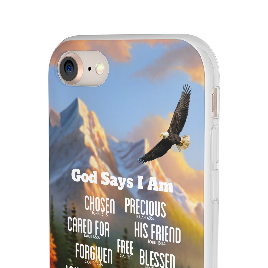 God Says I Am Scripture Phone Case, Bible Verse Phone Case, Christian ...