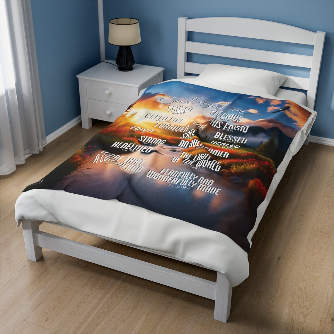 God Says I Am Scripture Throw, Bible Verse Throw, Christian Scripture ...