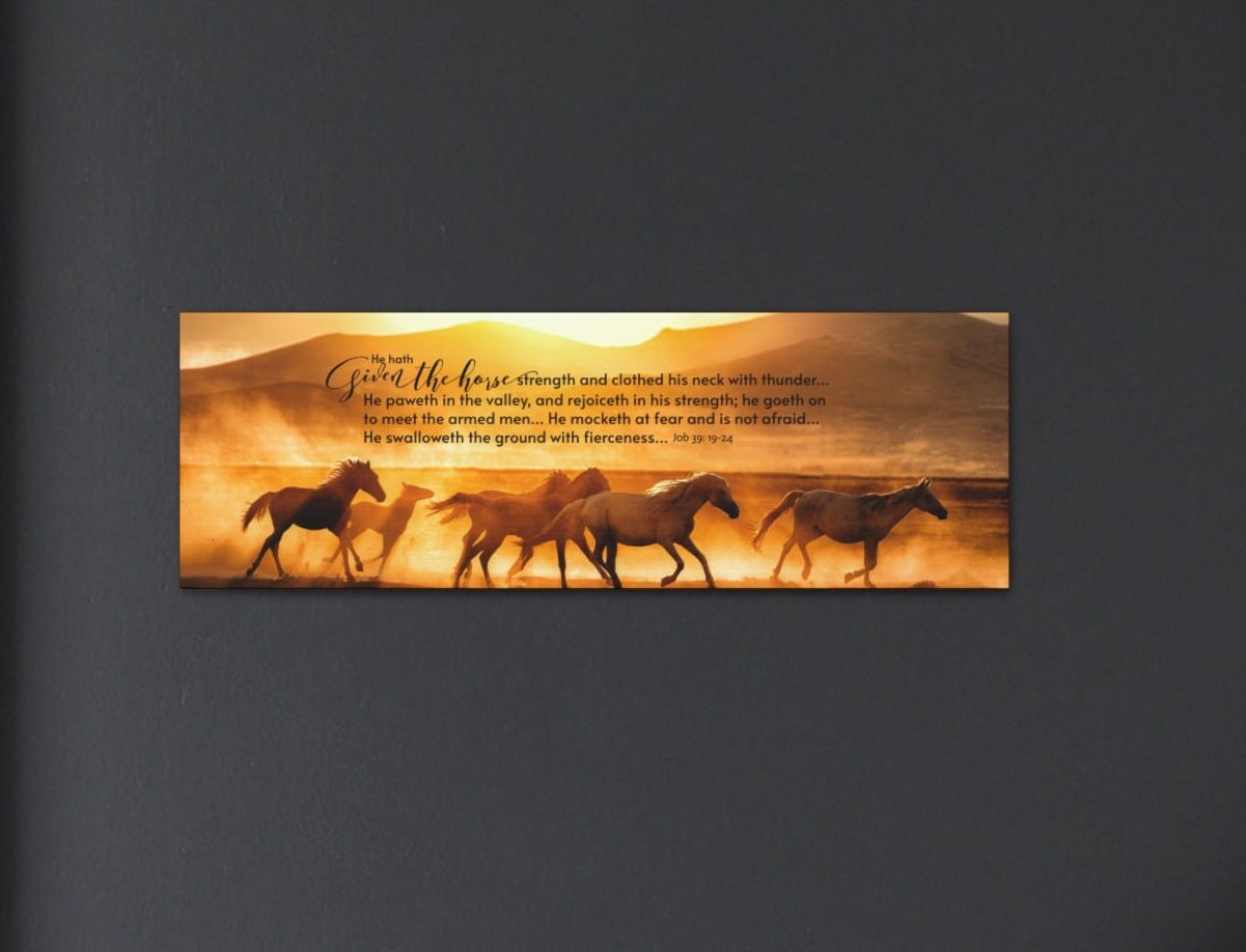 Horse Scripture Wall Art, Bible Verse Wall Art for Horse Lovers ...