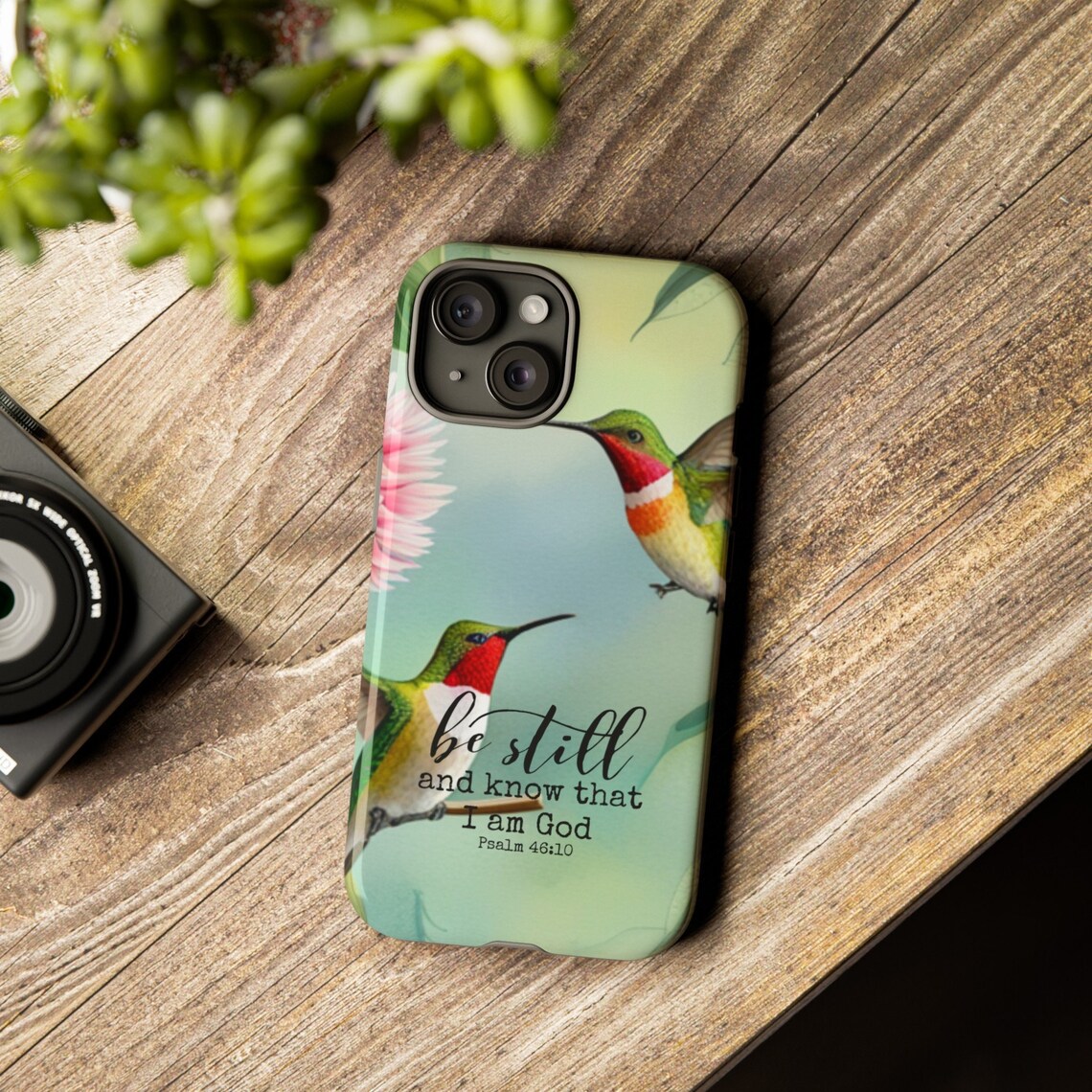 Psalm 46:10 Be Still and Know Hummingbird Phone Case, Scripture Phone ...