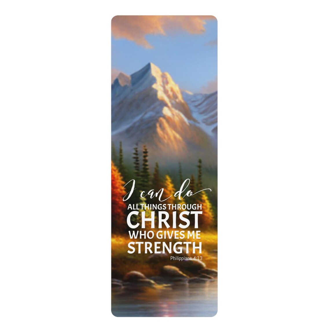 Christian Scripture Yoga Mat, Philippians 4:13 Scripture Gift for Women ...