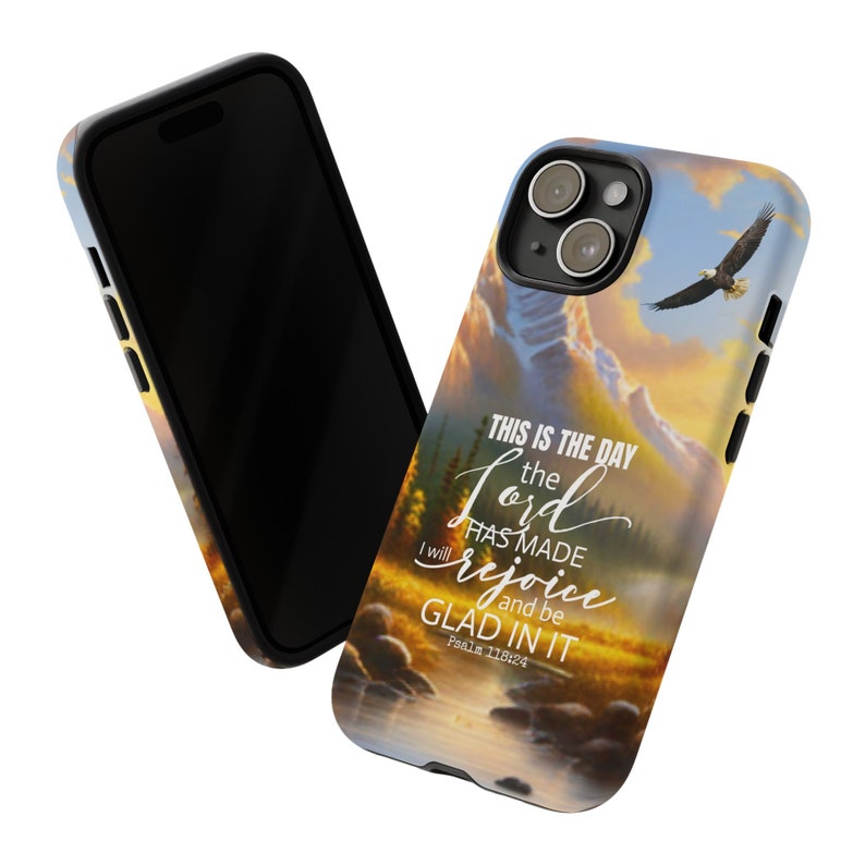 Scripture Phone Case, Mountain Eagle Phone Case, This is the Day, Psalm ...