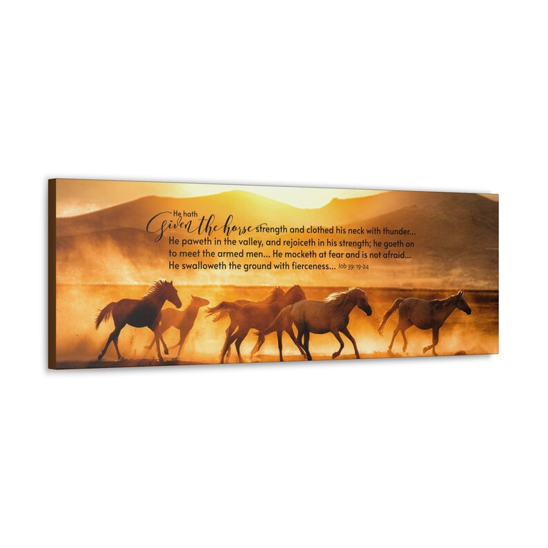 Horse Scripture Wall Art, Bible Verse Wall Art for Horse Lovers ...