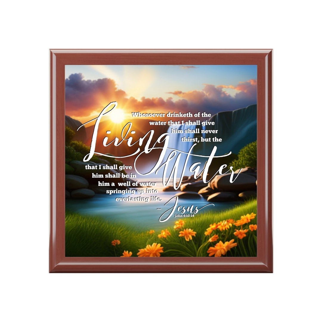 Scripture Gift, Christian Jewelry Box, Bible Verse Jewelry Box, John 4 ...