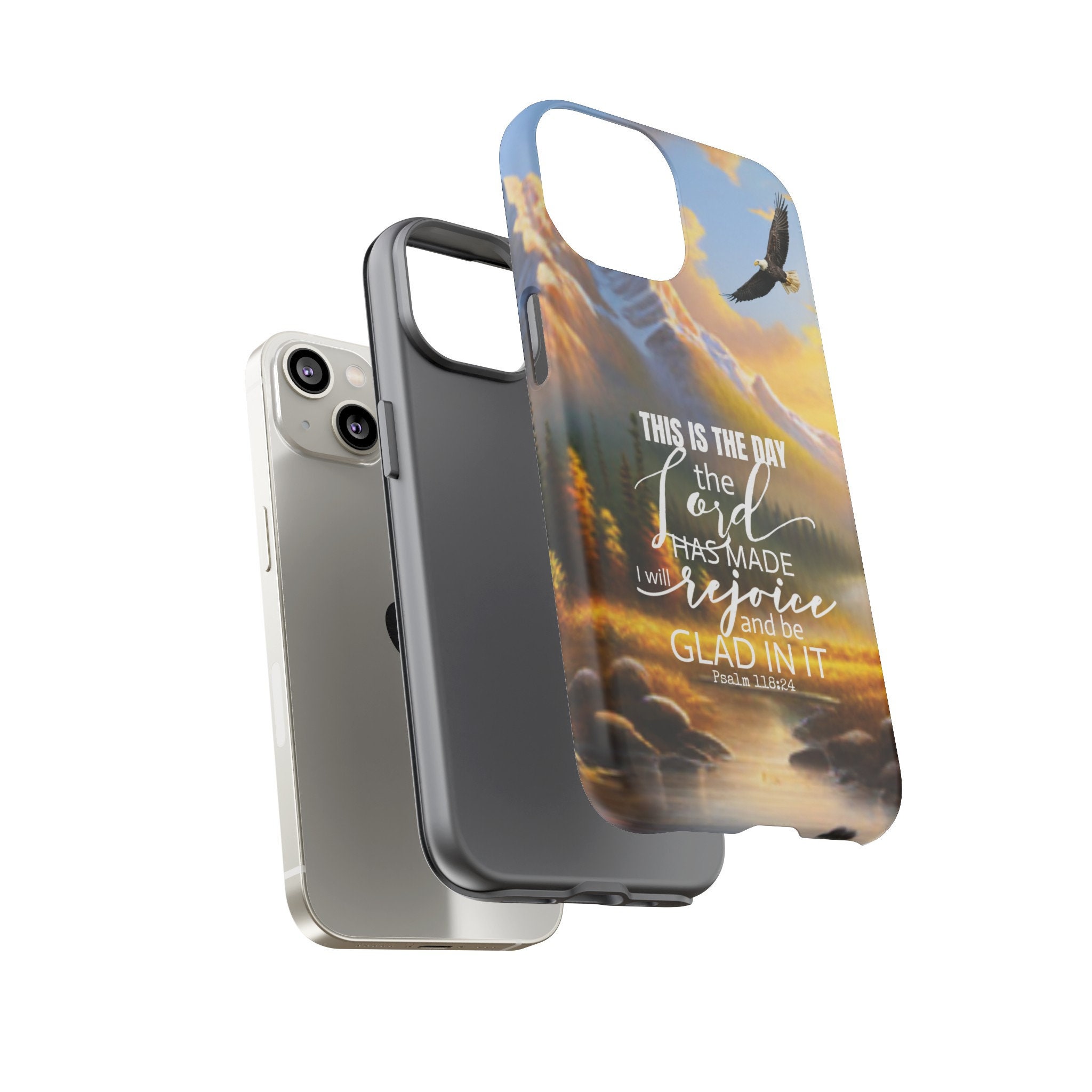 Scripture Phone Case, Mountain Eagle Phone Case, This is the Day, Psalm ...