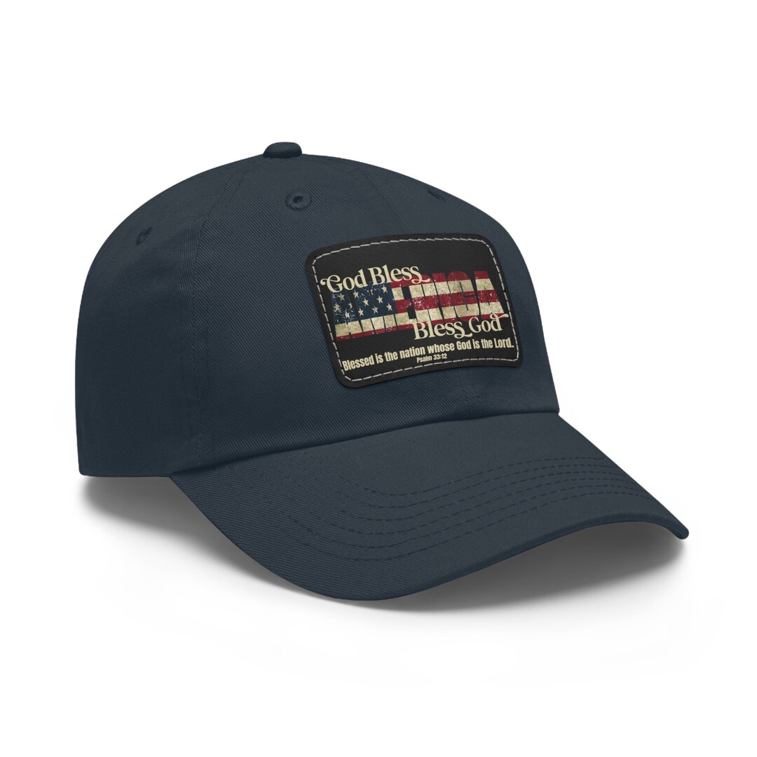 God Bless America Christian Hat, Psalm 32:12 Hat, Christian Scripture ...