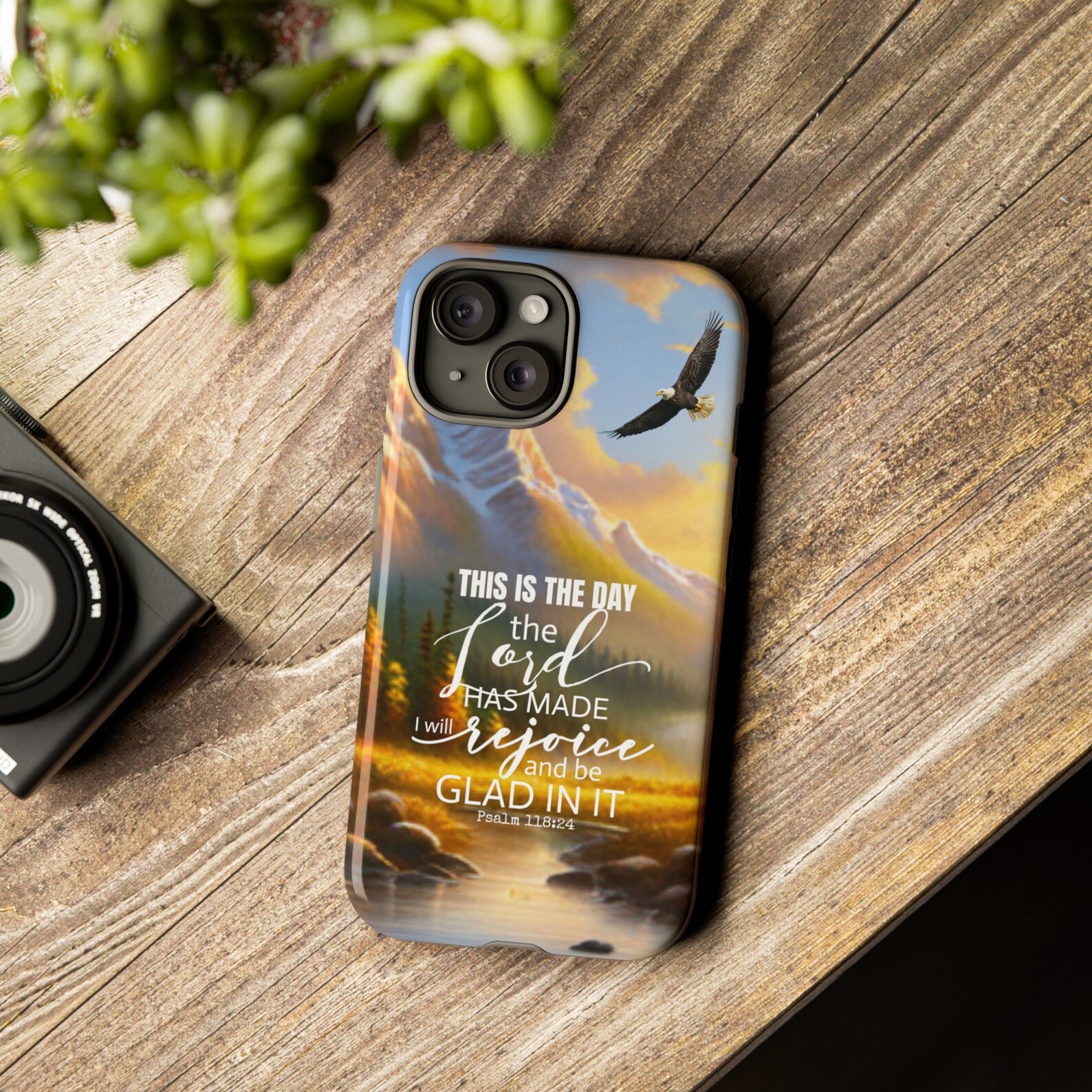 Scripture Phone Case, Mountain Eagle Phone Case, This is the Day, Psalm ...