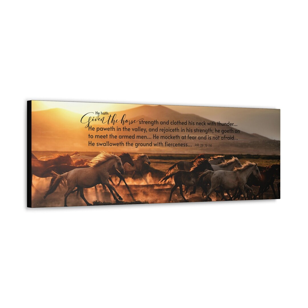 Horse Scripture Wall Art, Bible Verse Wall Art for Horse Lovers ...