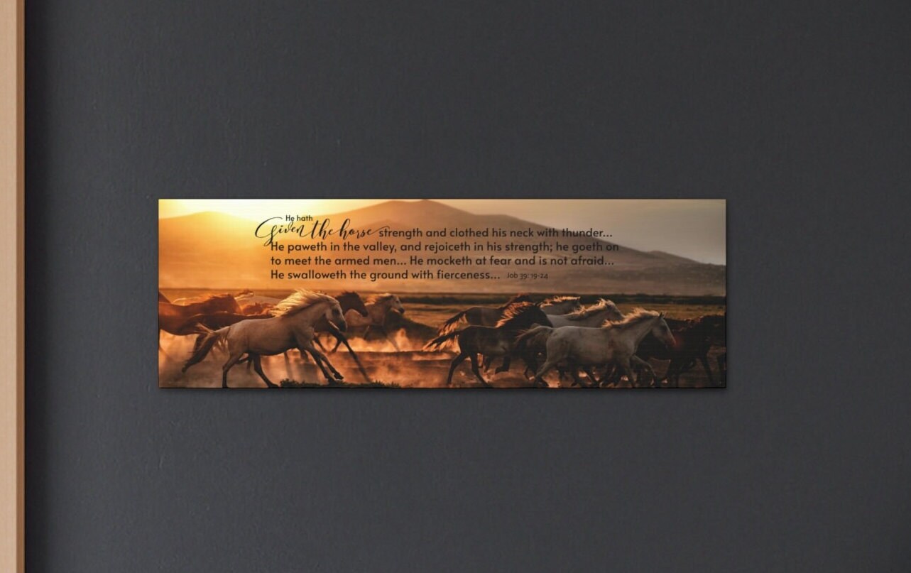 Horse Scripture Wall Art, Bible Verse Wall Art for Horse Lovers ...