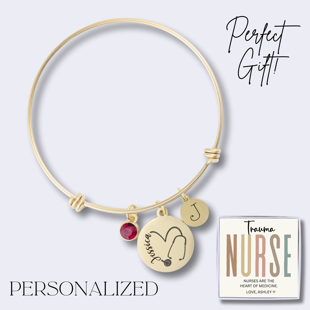 TRAUMA NURSE Bracelet Personalized Bangle Bracelet for Trauma Nurse ...