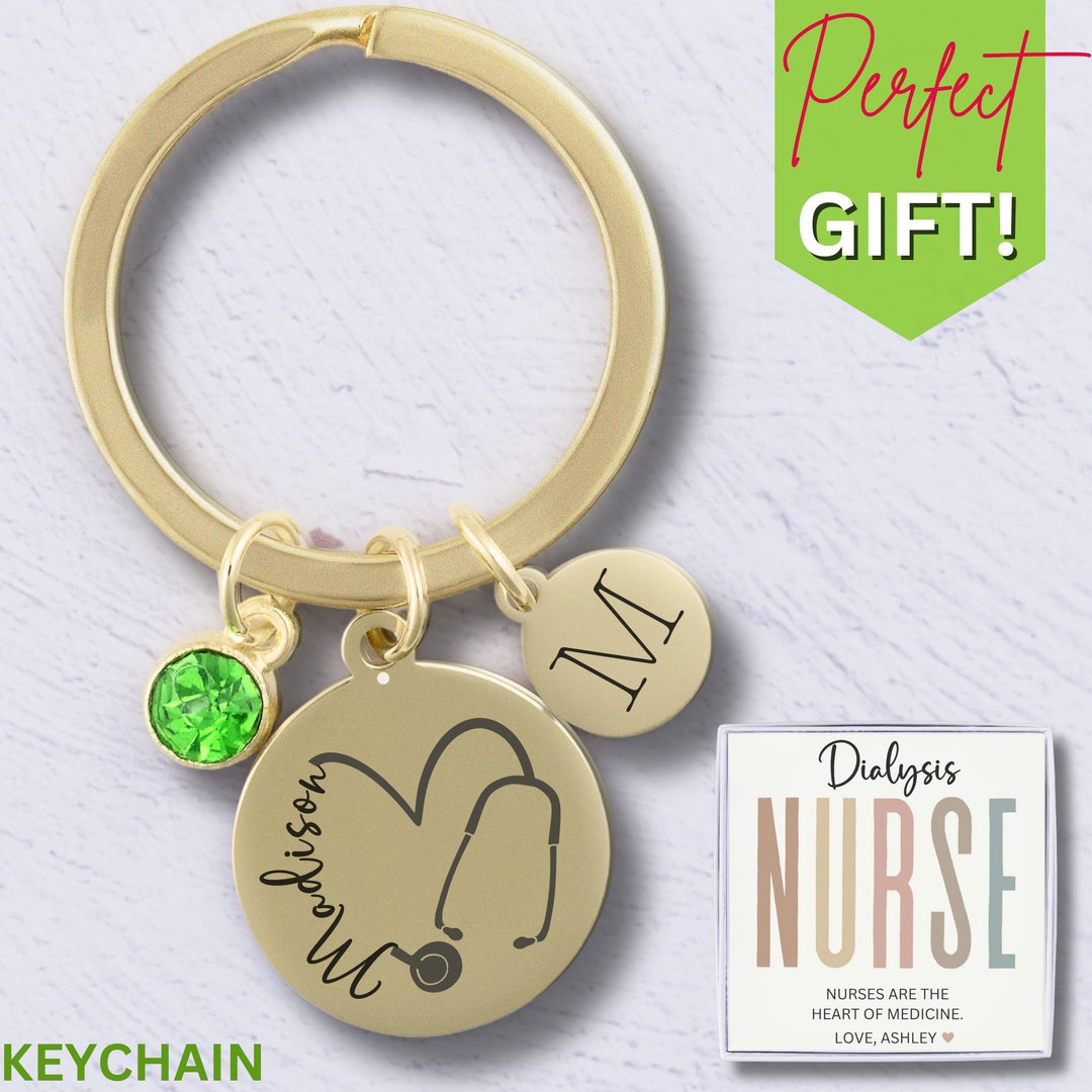 DIALYSIS NURSE KEYCHAIN Personalized Gift for Dialysis Nurse ...