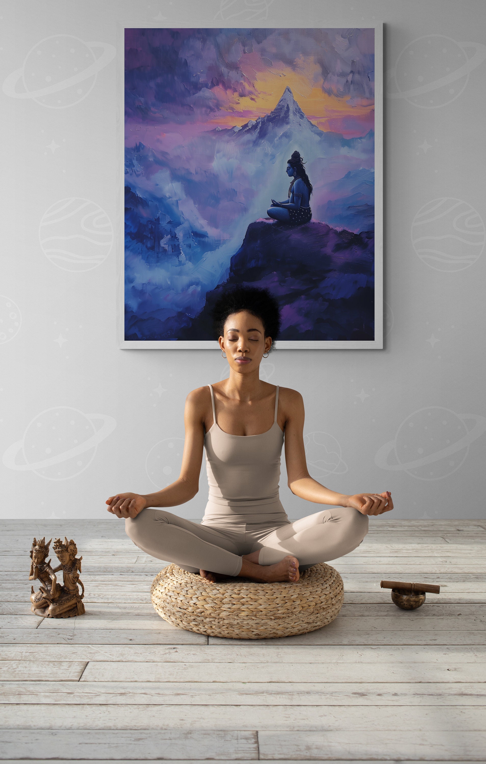 Shiva Painting Printable for Home Décor, Shiva Wall Art Worship Puja ...