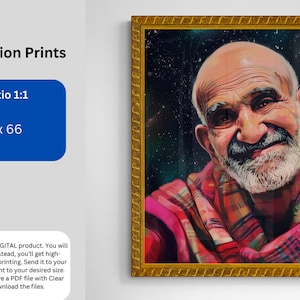 Neem Karoli Baba Painting Printable,maharaji Poster,babaji Poster, Ram ...