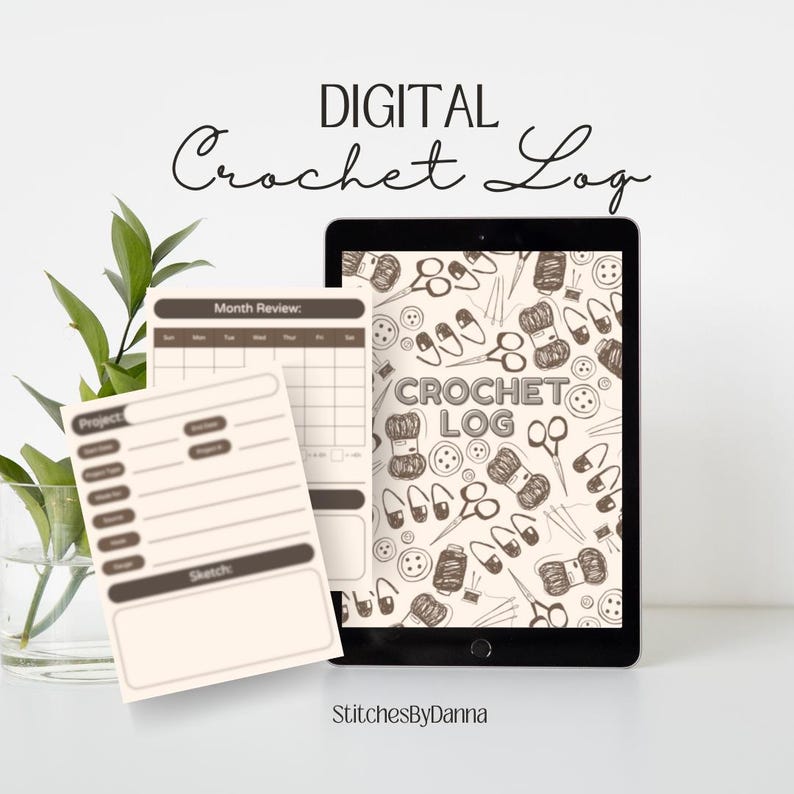 Digital Crochet Log, Project and Yarn Log, Digital and Printable ...