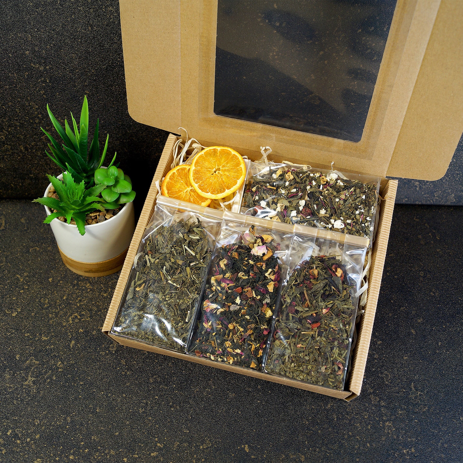 Tea Gift Set "premium Green Tea" Unitea Land 200g (7.05oz), Tea Lover Pack, Loose Leaf Tea Box ...