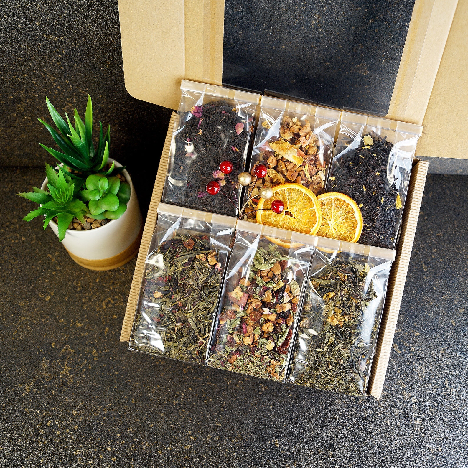 Tea Gift Set premium Tea Mix Unitea Land 300g 10.6oz, Tea Lover Pack, Loose Leaf Tea Box - Etsy